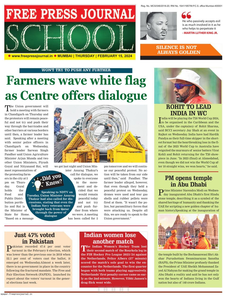 Get digital access to Free Press School Mumbai - February 15, 2024 ...