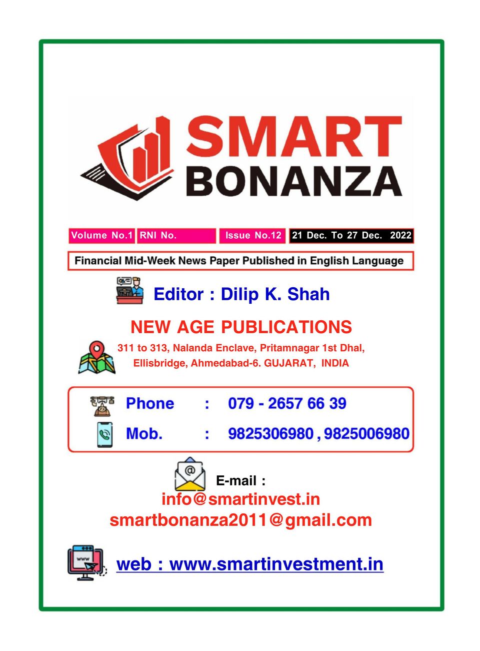 Get digital access to Smart Bonanza English - December 21, 2022 issue | Magzter.com