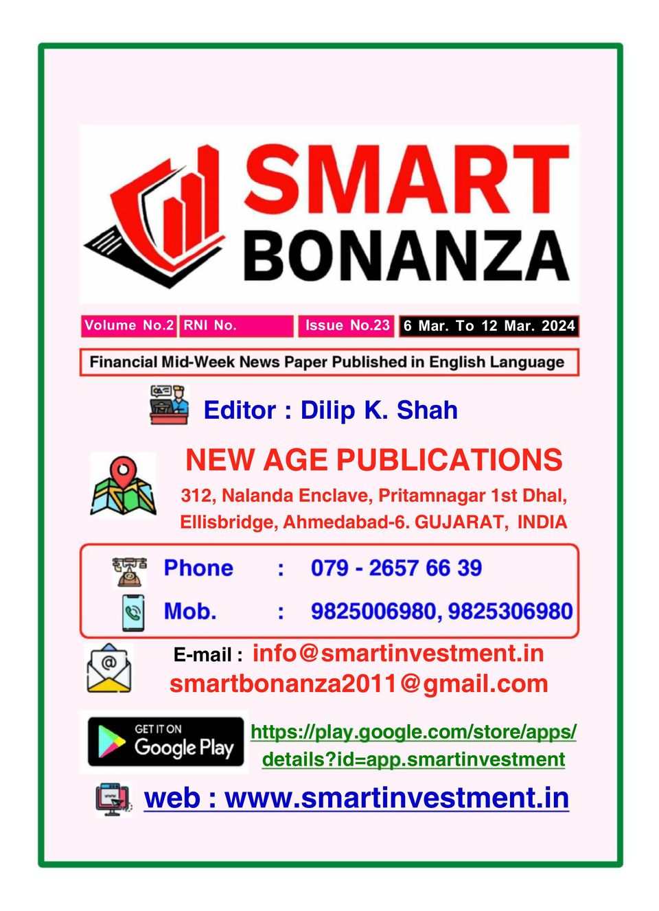 Get digital access to Smart Bonanza English - March 06, 2024 issue | Magzter.com