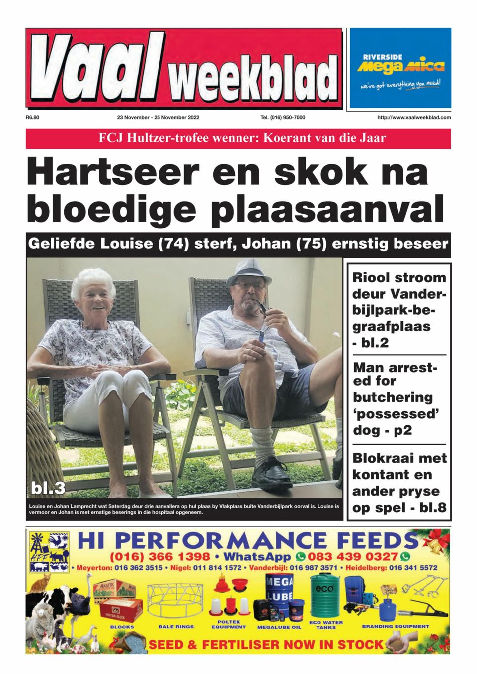 Vaal Weekblad-November 25, 2022 Newspaper - Get your Digital Subscription