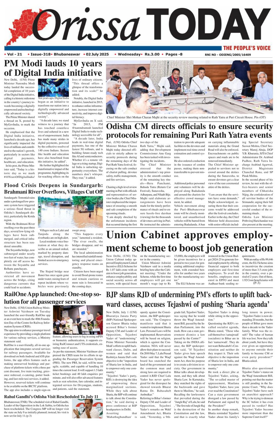 Get digital access to Orissa Today Newspaper | Magzter.com