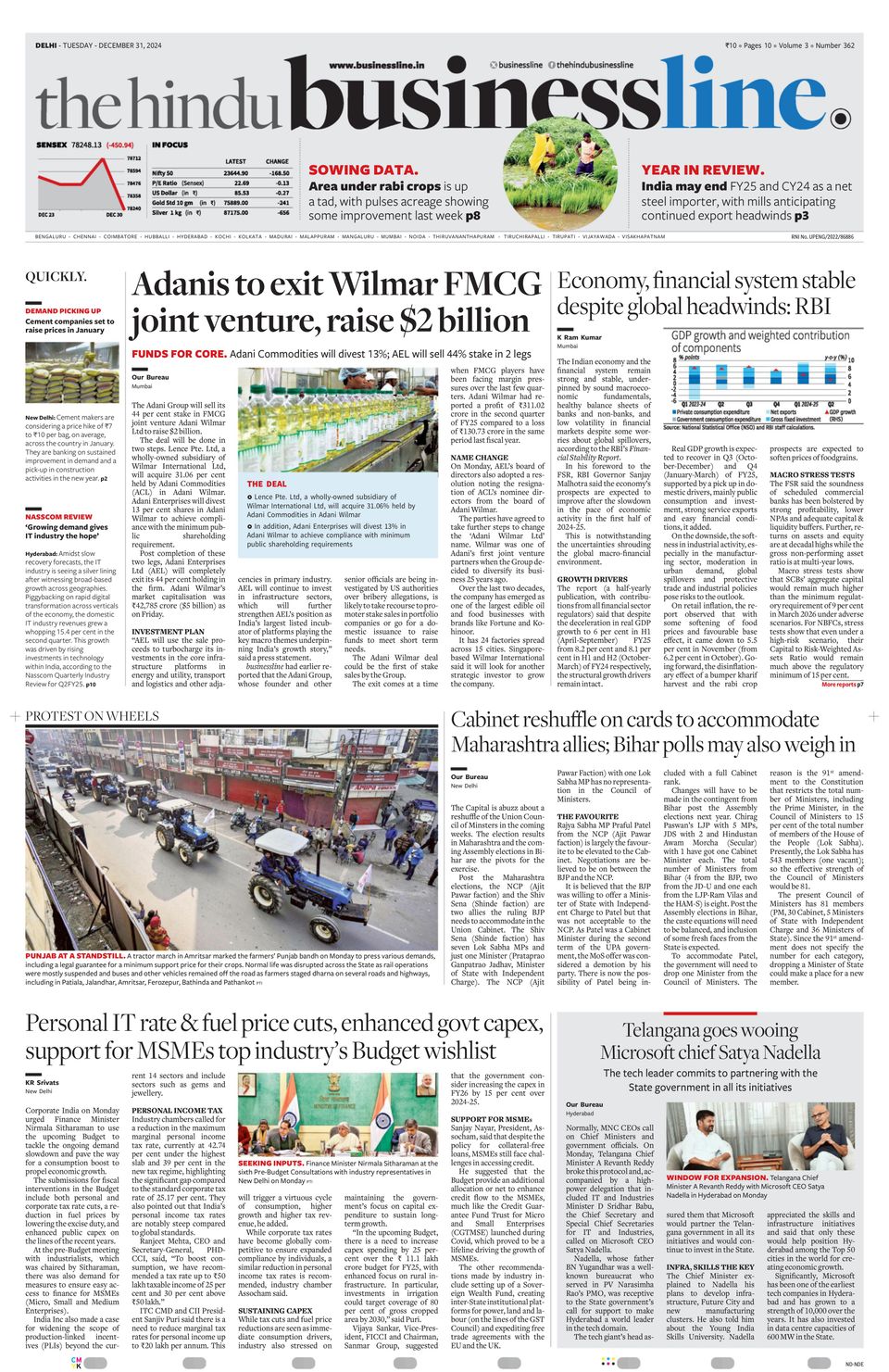 Get digital access to The Hindu Business Line Delhi - December 31, 2024 ...