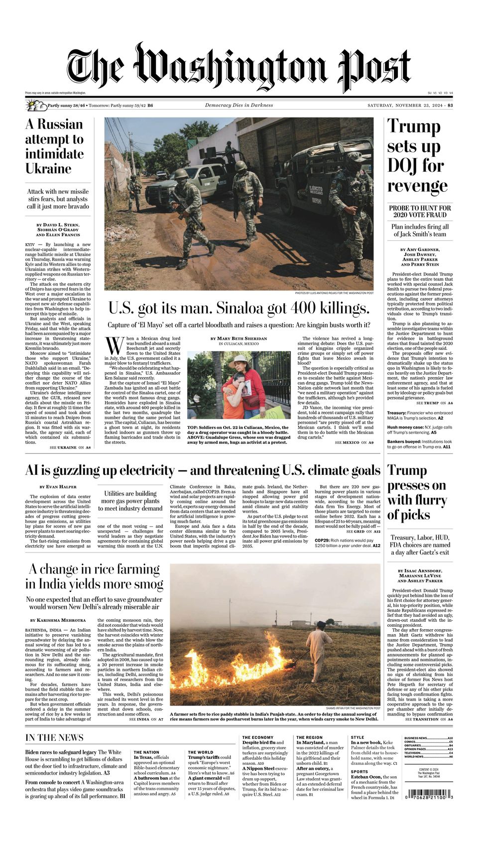 Get digital access to The Washington Post - November 23, 2024 issue ...