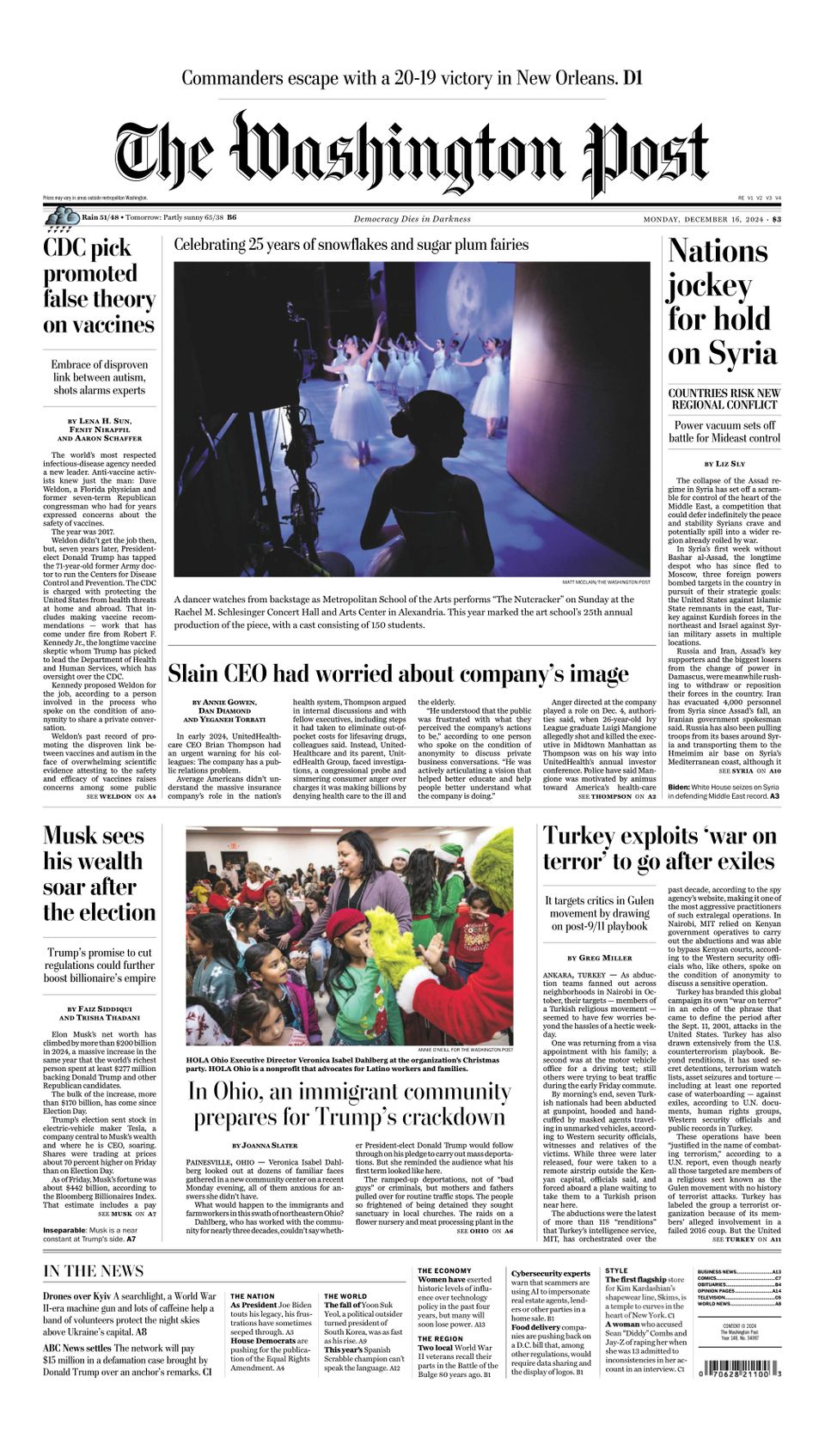 Get digital access to The Washington Post - December 16, 2024 issue ...