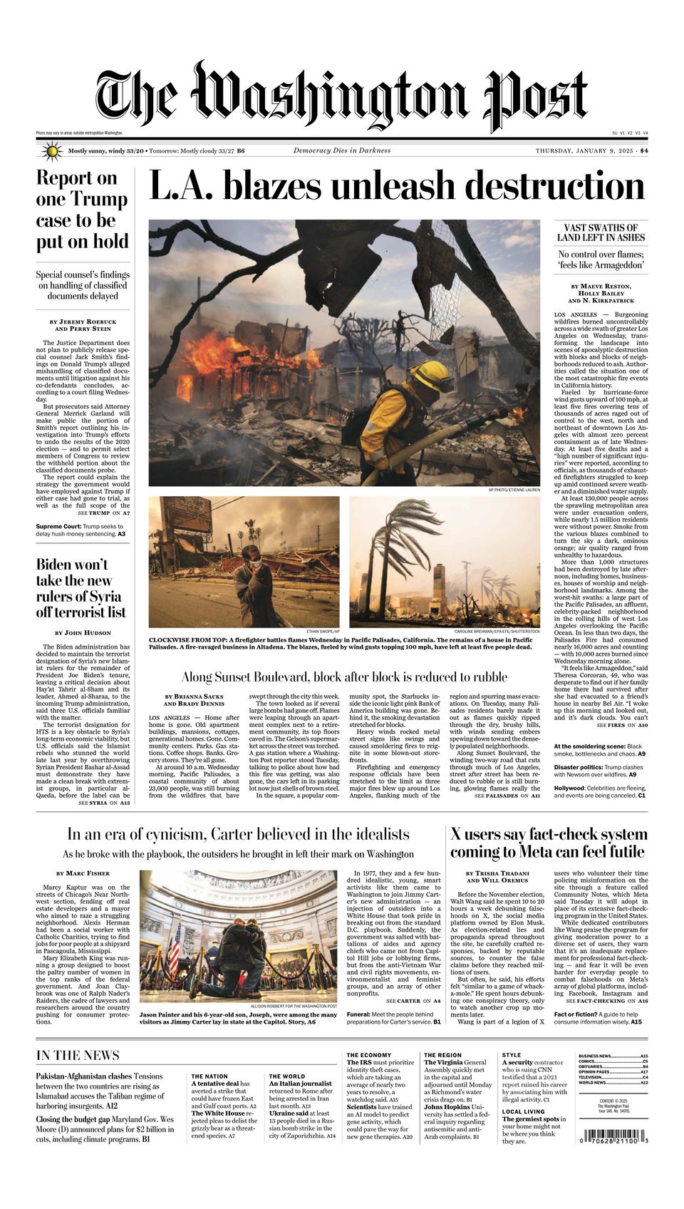 Get digital access to The Washington Post - January 09, 2025 issue ...