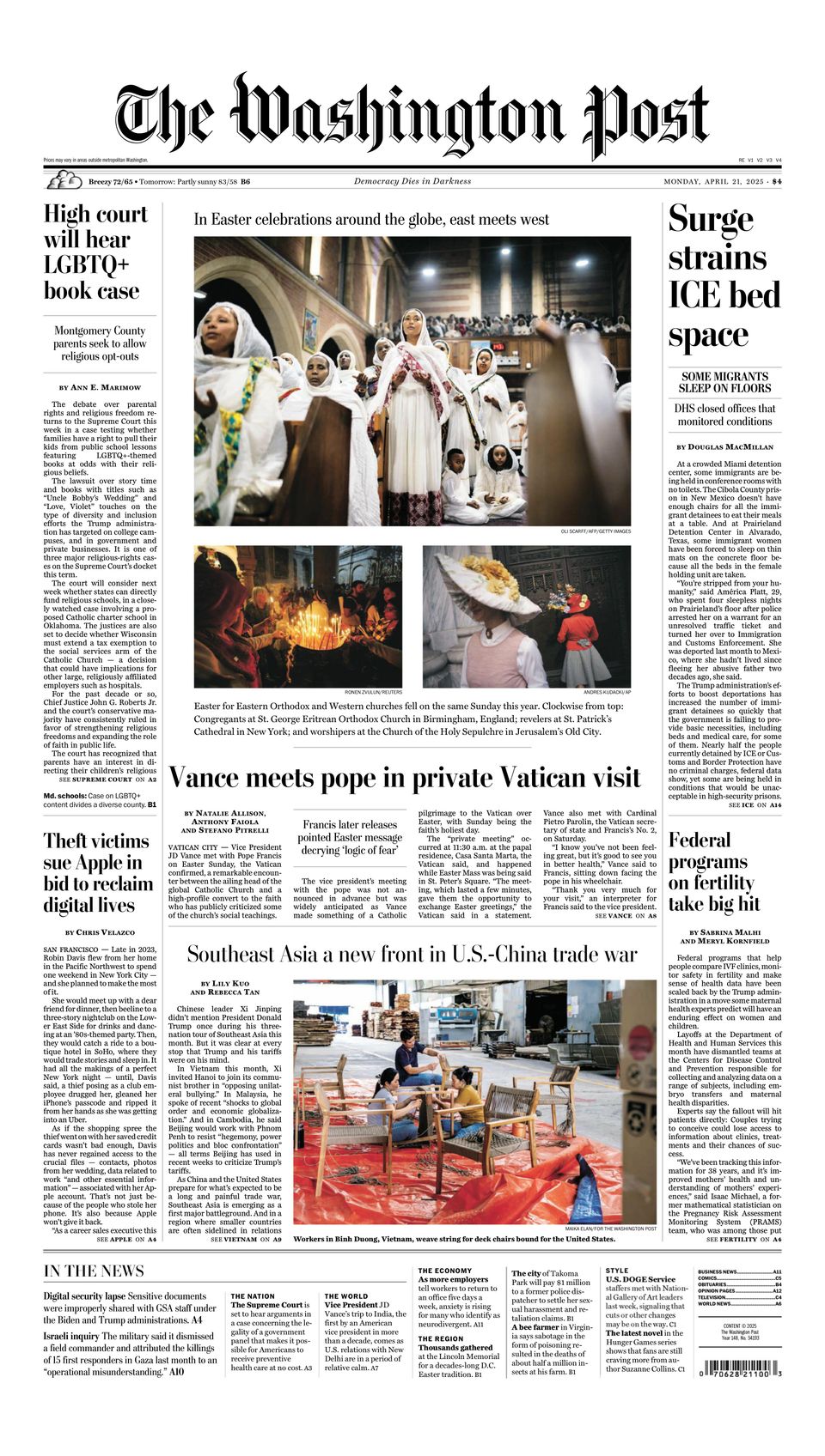 Get digital access to The Washington Post - April 21, 2025 issue ...