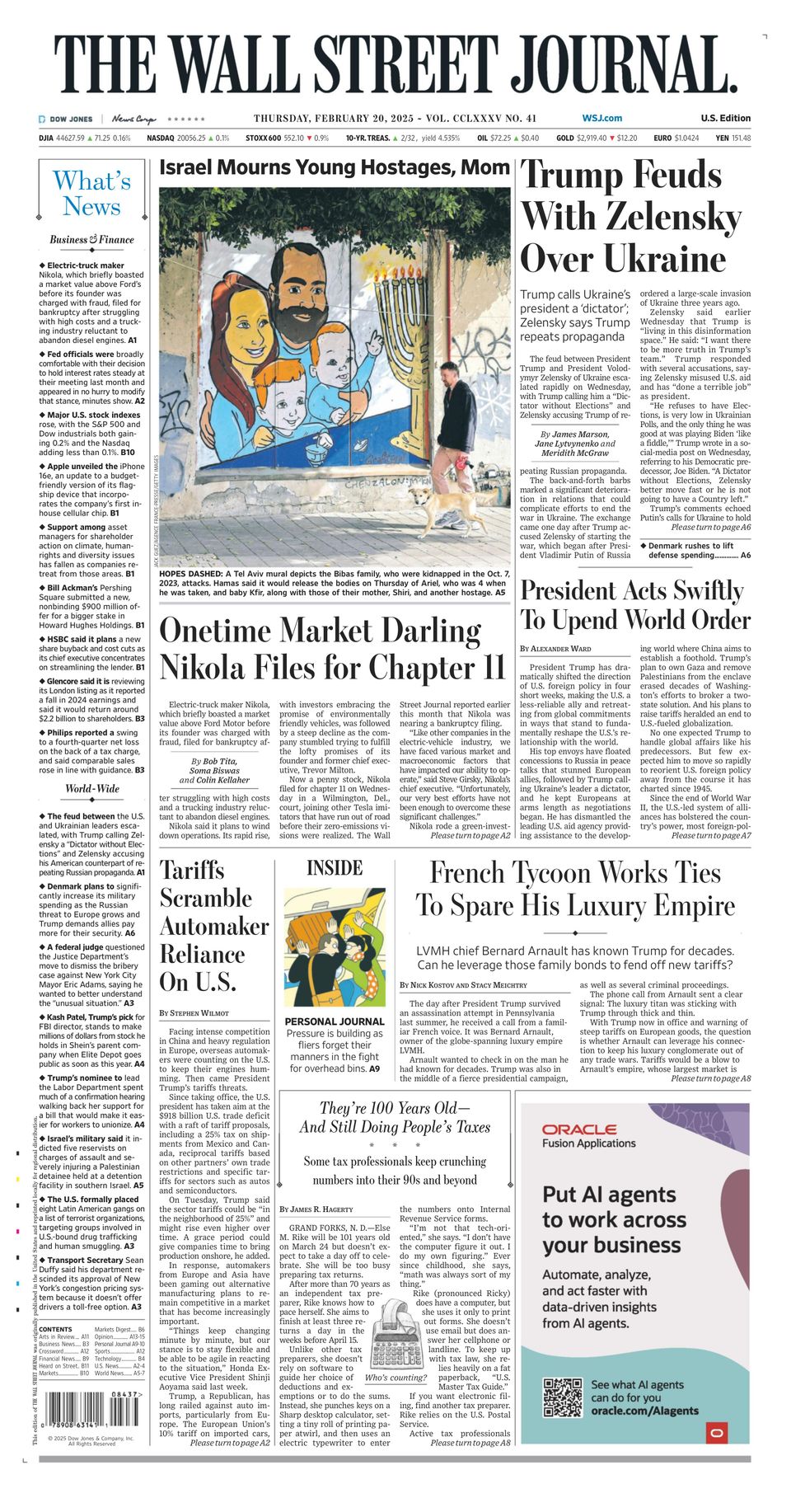 Get digital access to The Wall Street Journal - February 20, 2025 issue ...