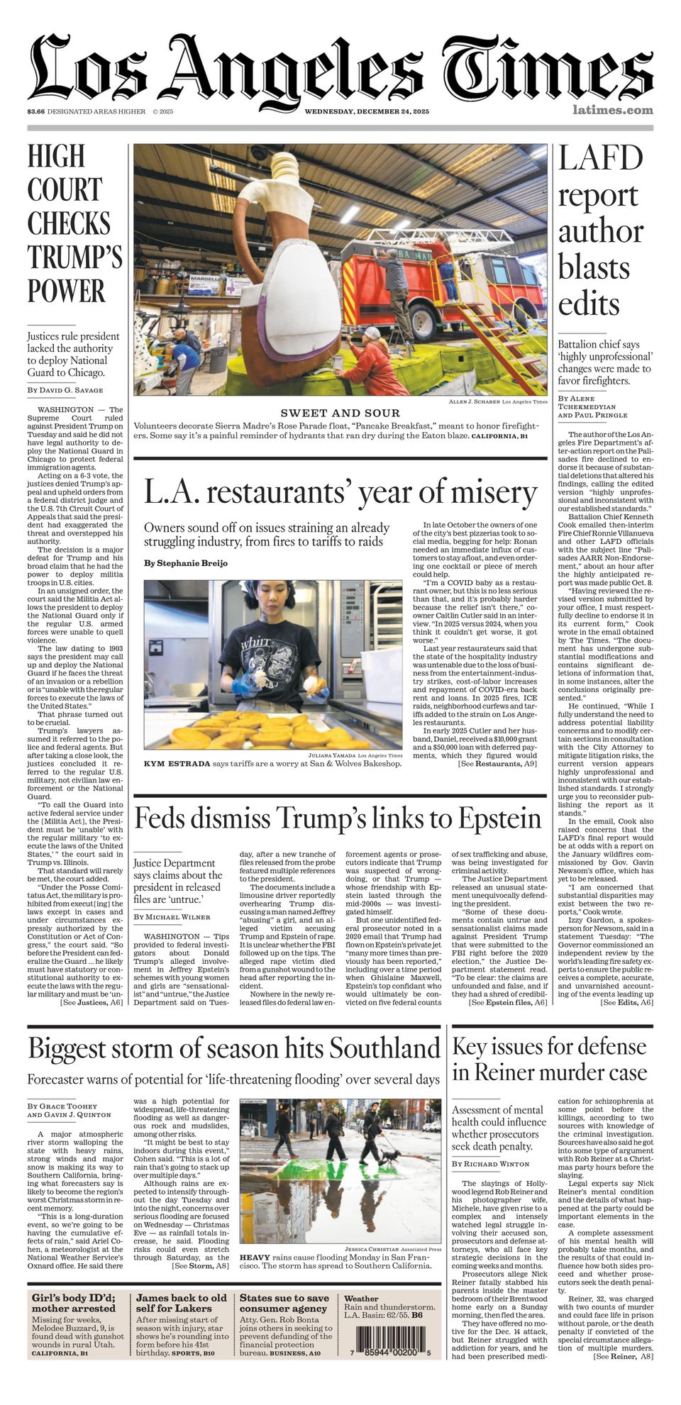 Get digital access to Los Angeles Times - December 24, 2025 issue ...