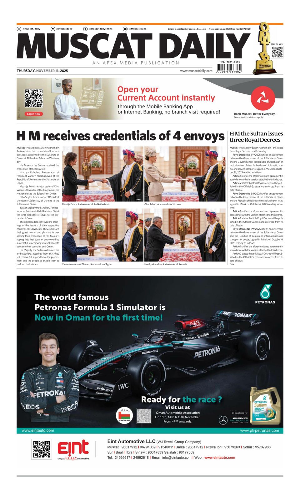 Get digital access to Muscat Daily. Newspaper | Magzter.com