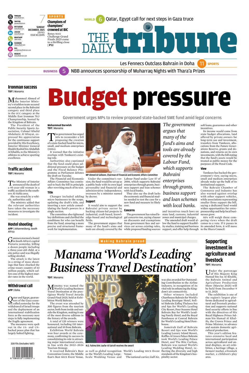 Get digital access to The Daily Tribune Bahrain Newspaper | Magzter.com