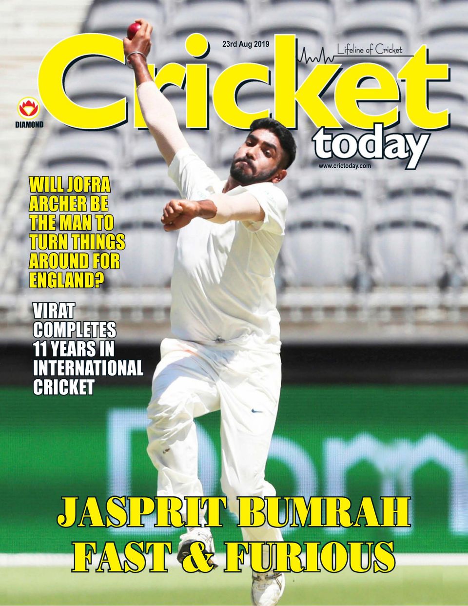 Cricket Today-August 23, 2019 Magazine - Get your Digital Subscription