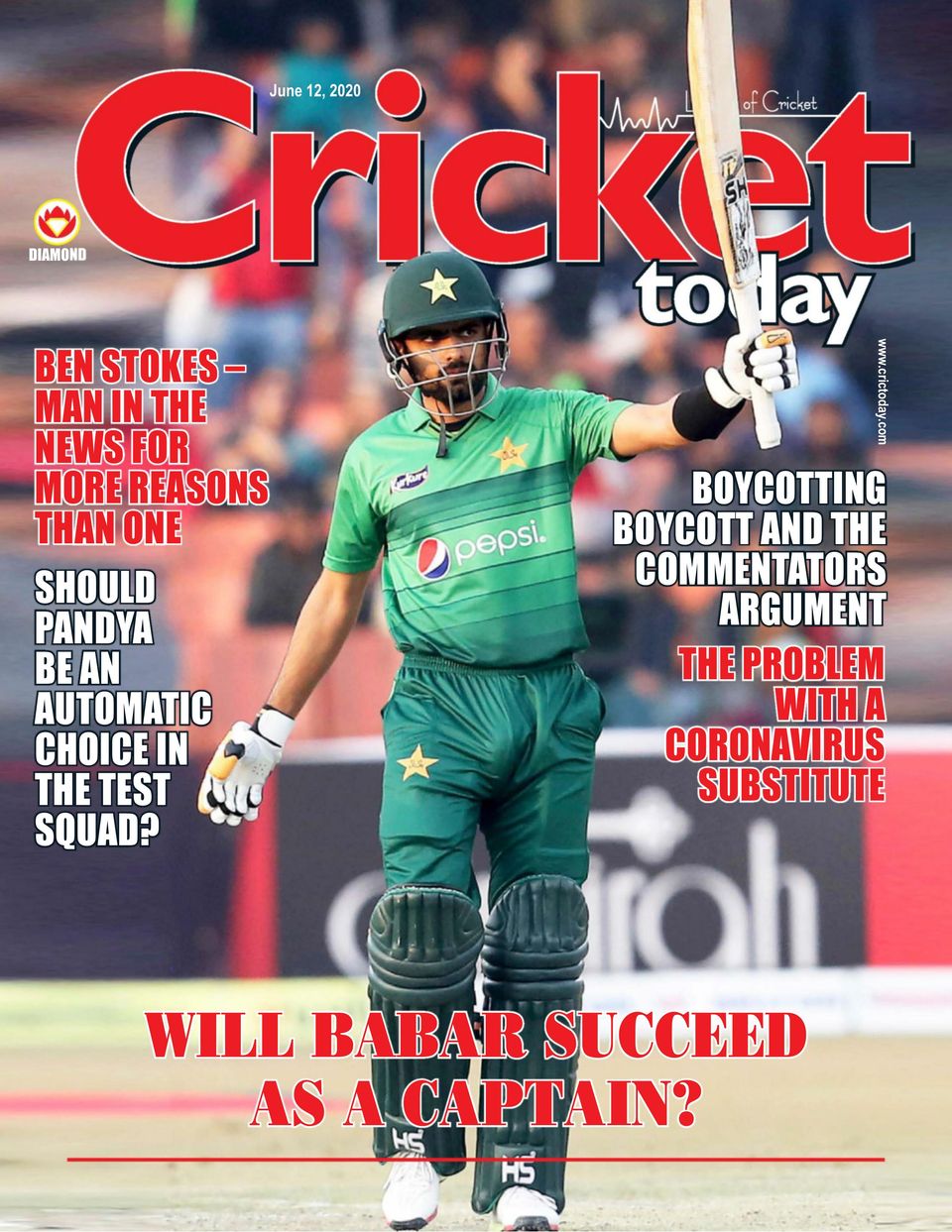 Cricket Today-June 12, 2020 Magazine - Get your Digital Subscription