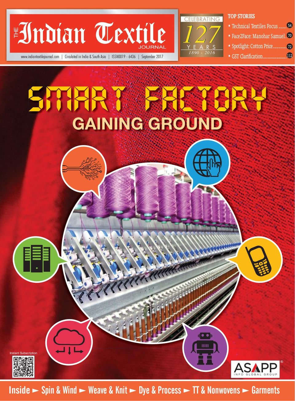 The Indian Textile Journal-September 2017 Magazine
