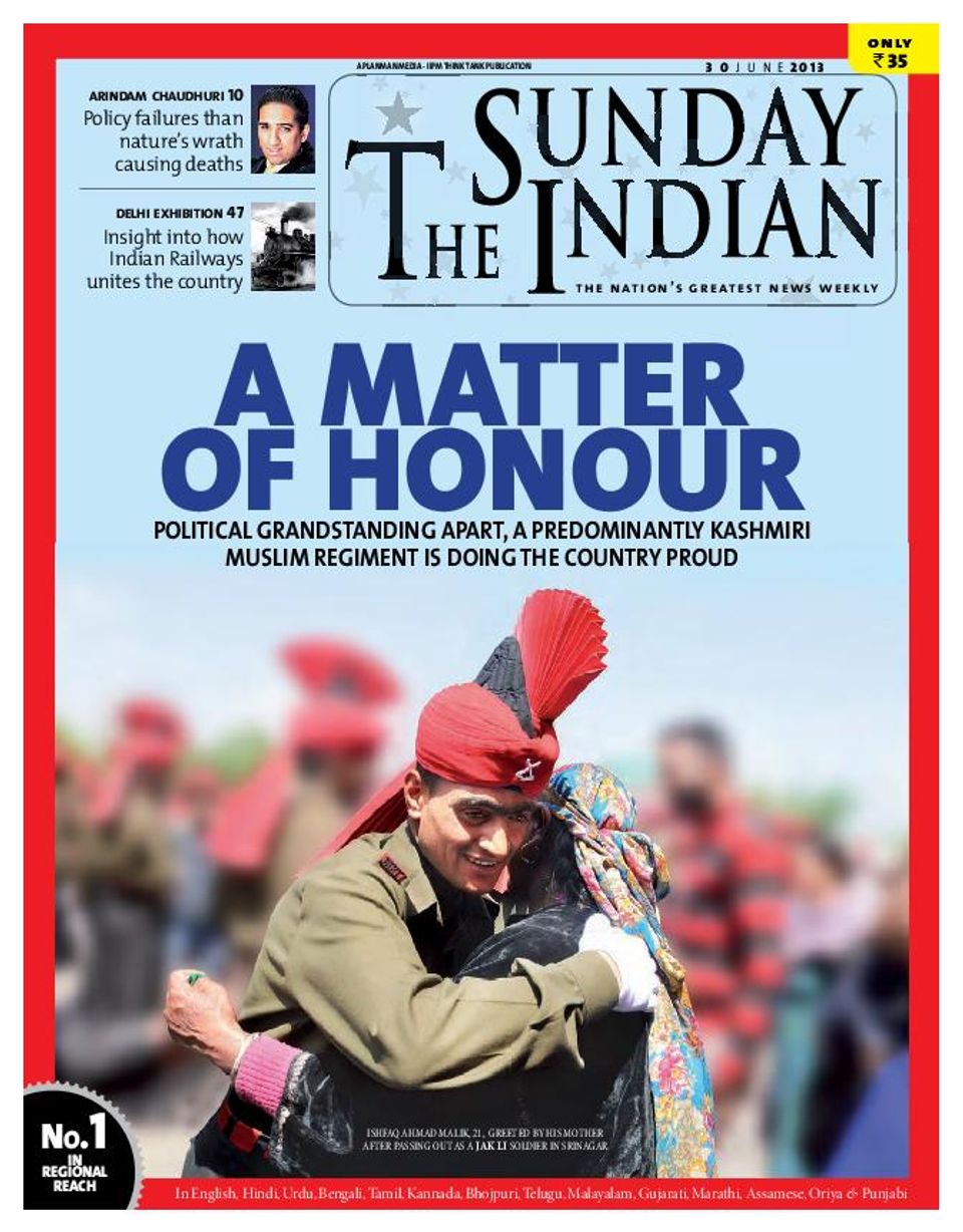 Get digital access to The Sunday Indian - JUNE 30 2013 issue | Magzter.com